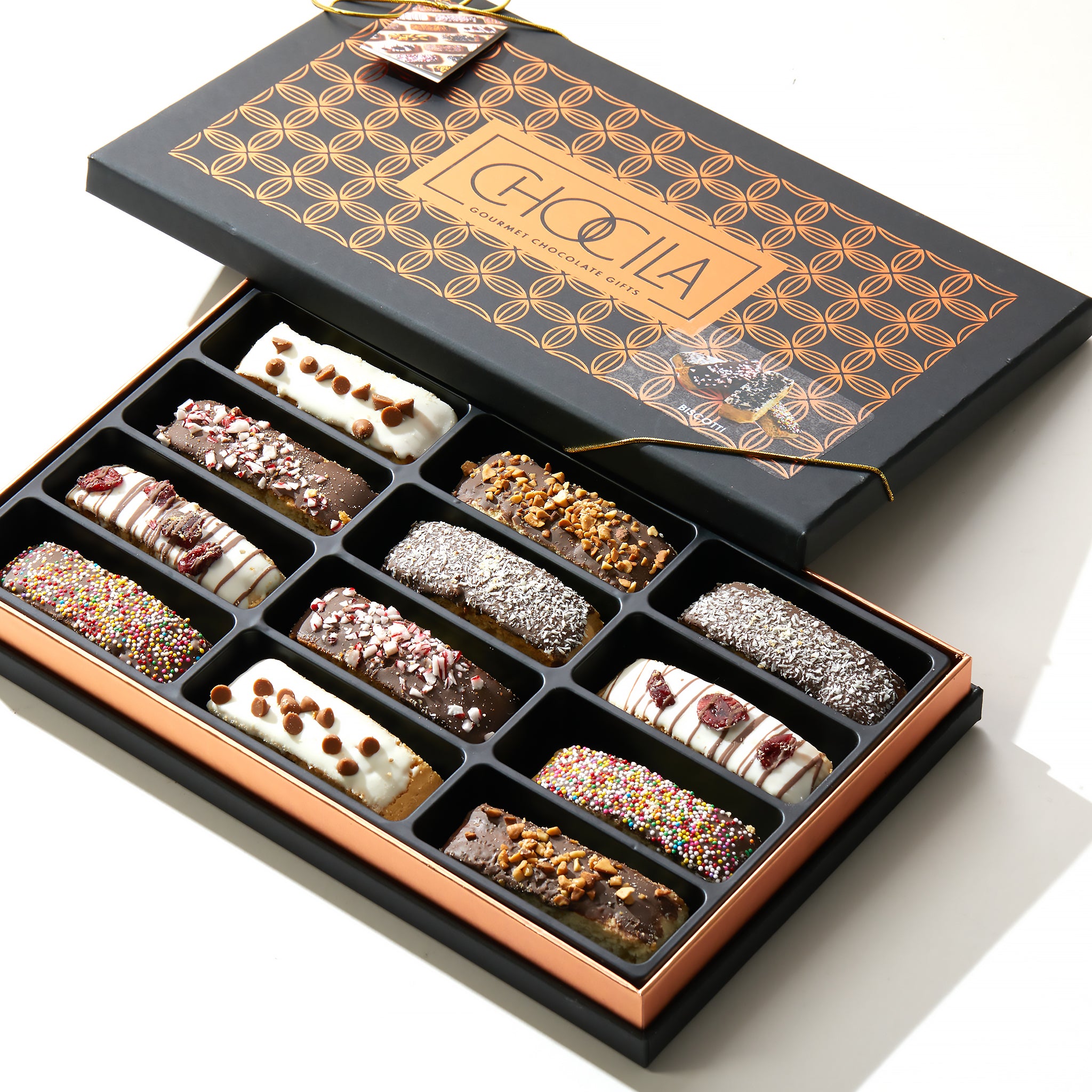 Assorted Chocolate Biscotti Gift Box
