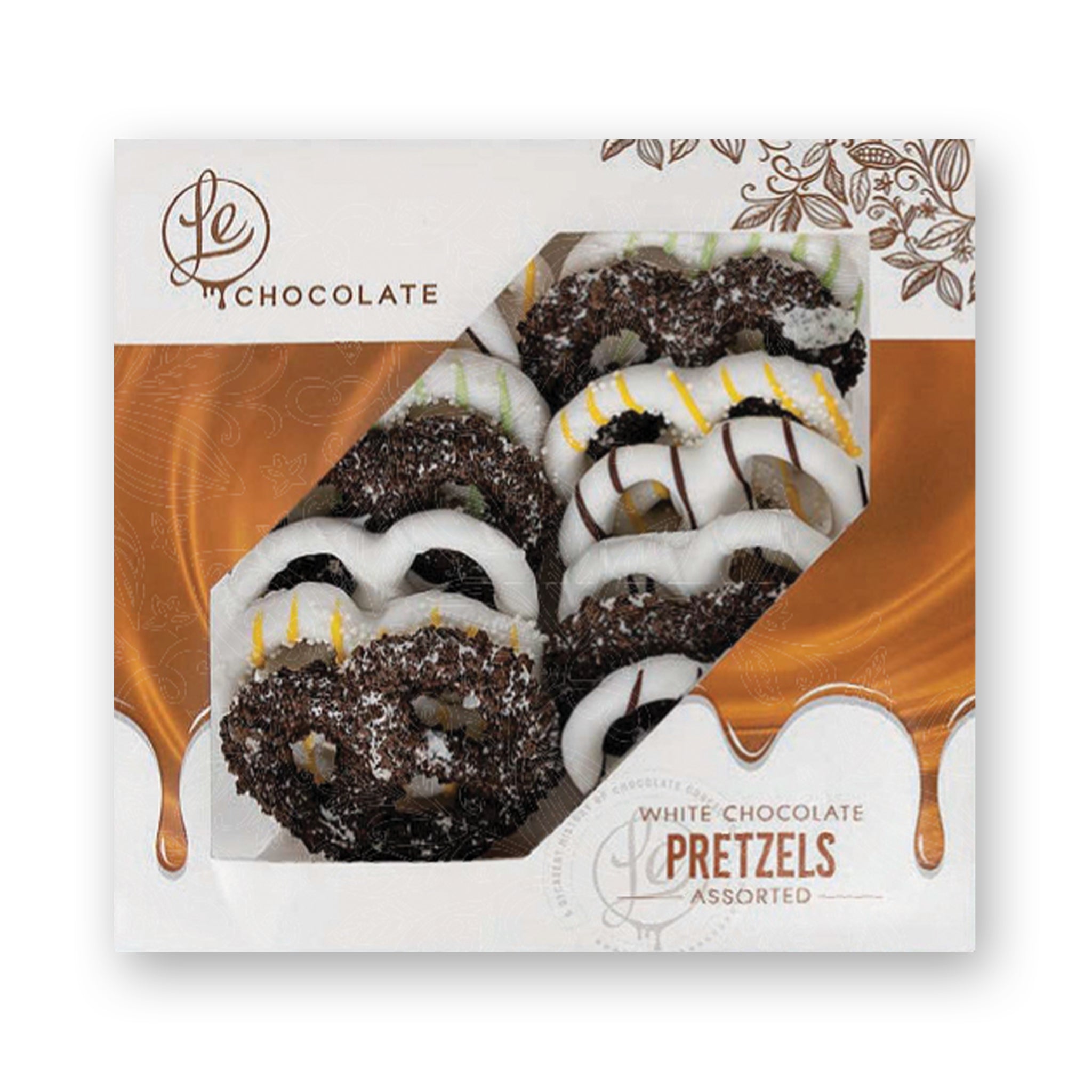 Assorted White Chocolate Pretzels T Box